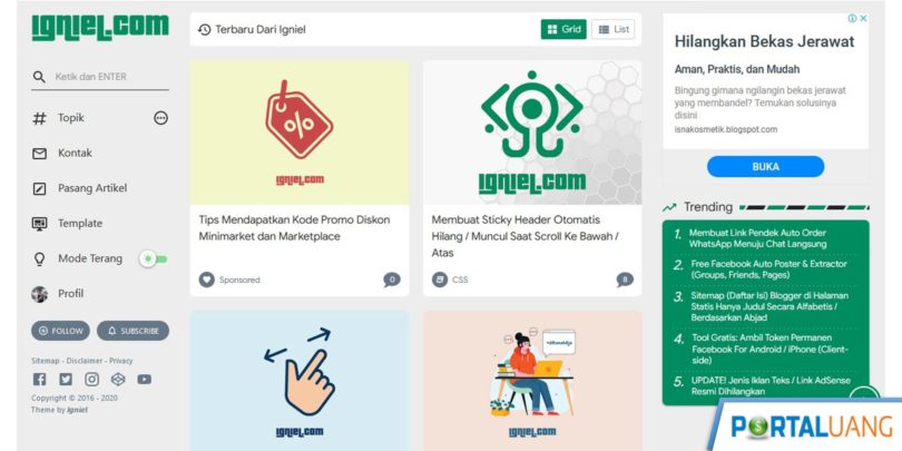 7 Contoh Blogger : Dengan Tampilan Keren Sampai Terkenal