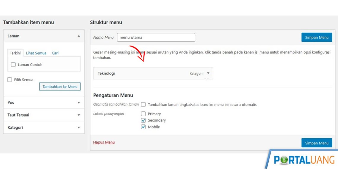 Cara Membuat Sub Menu di Wordpress Terbaru