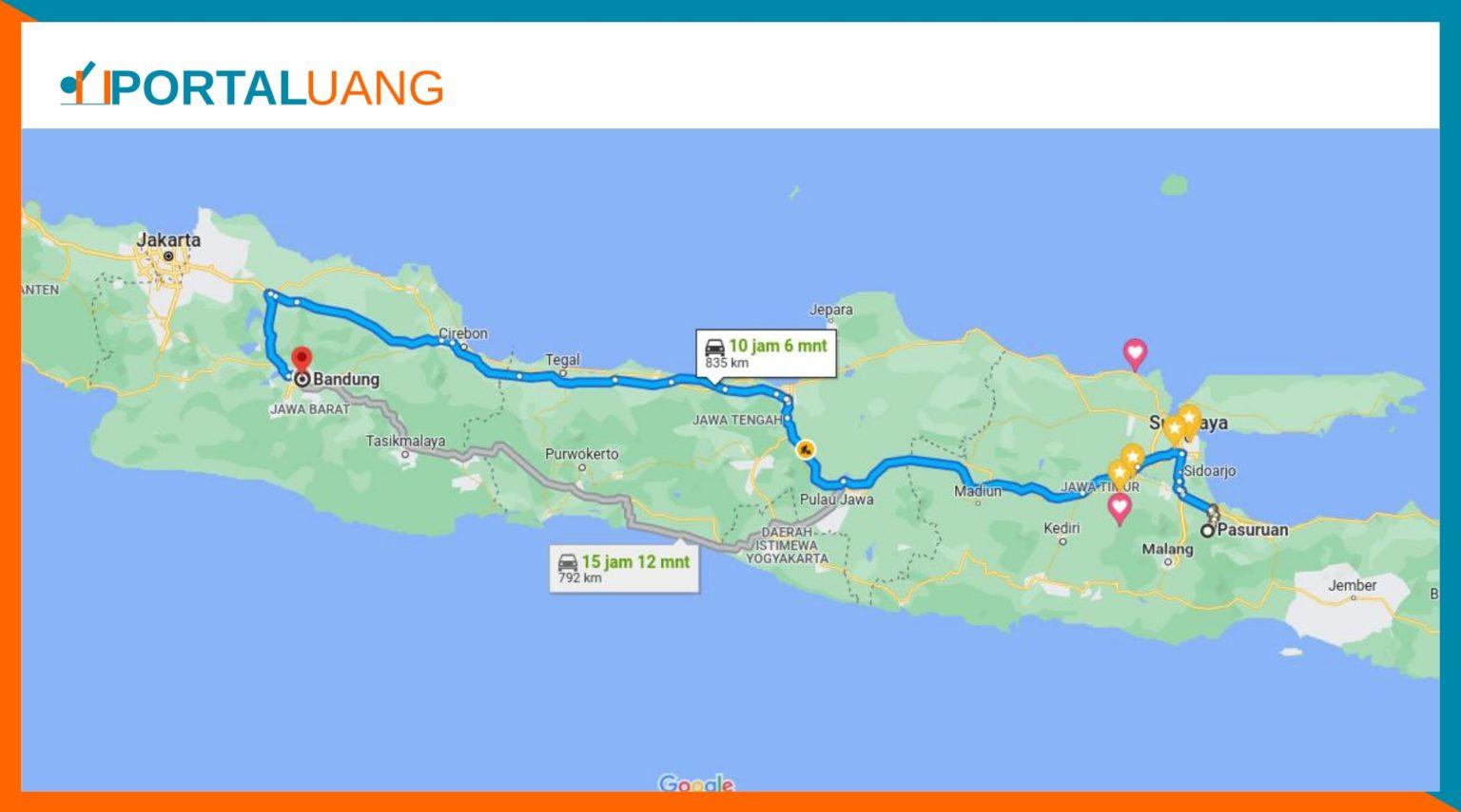 Pasuruan Bandung Berapa Jam Dan Berapa Kilo km 