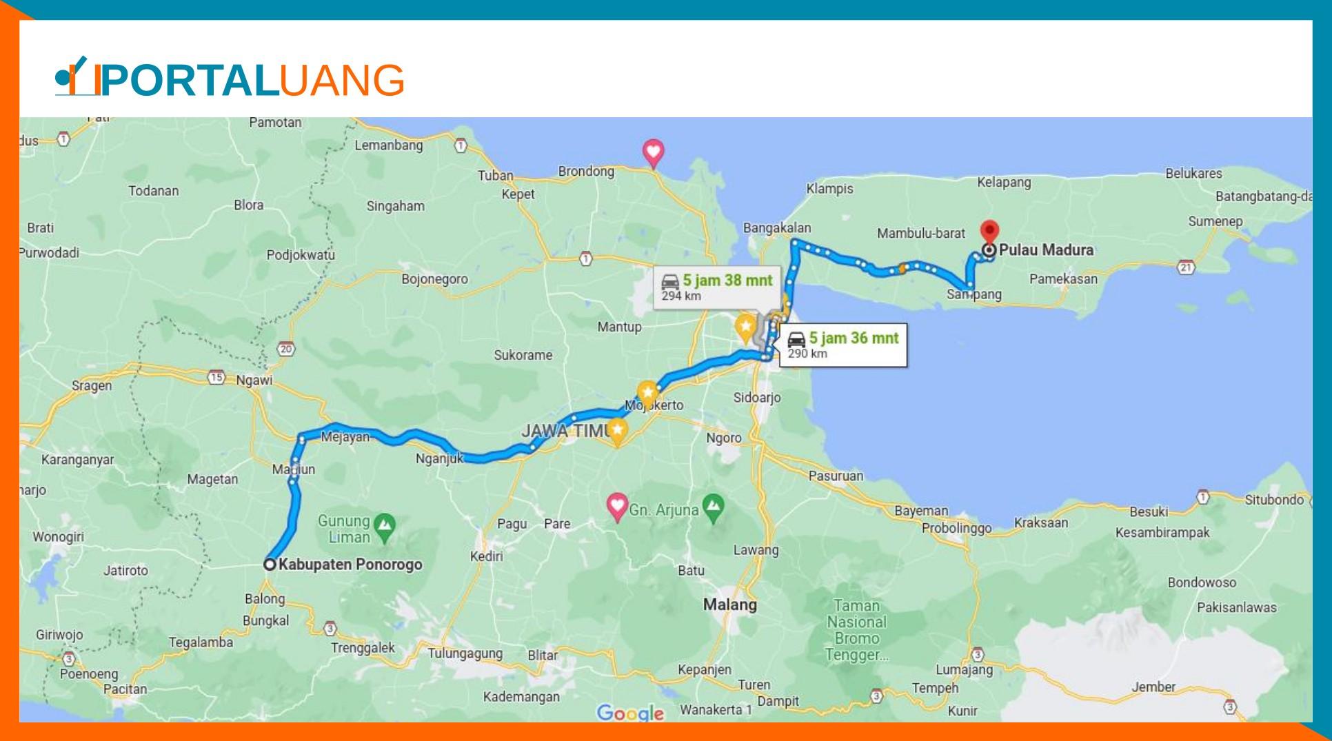 Ponorogo Madura Berapa Jam Dan Berapa Kilo km 